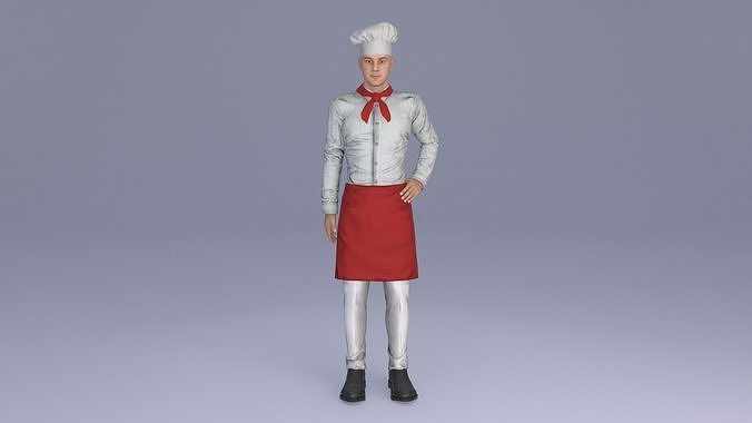 3D model Restaurant Chef Rigged 3D model VR / AR / low-poly | CGTrader