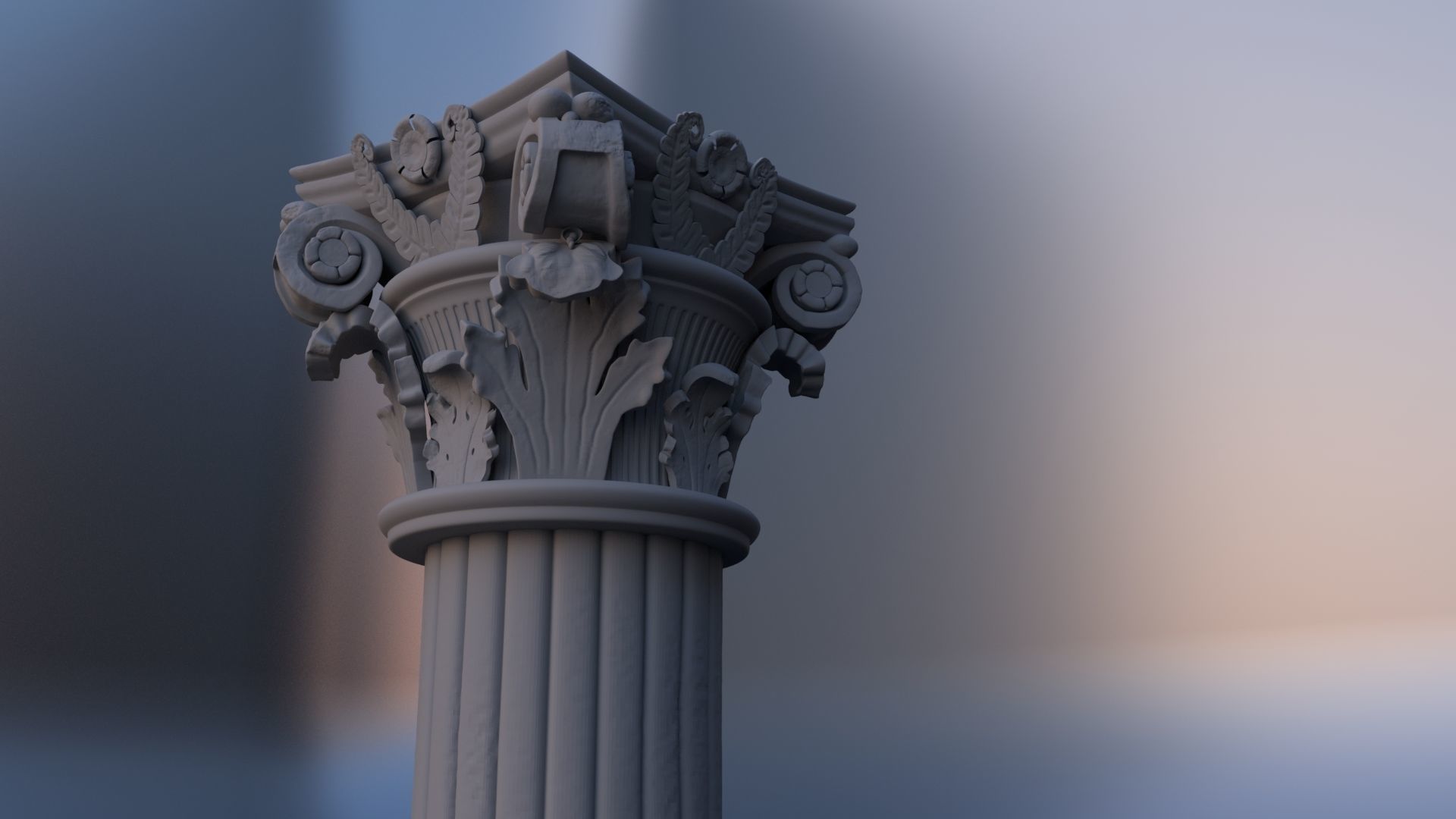 3D model Roman Pillar VR / AR / low-poly | CGTrader