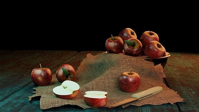 apple scene 3D model | CGTrader