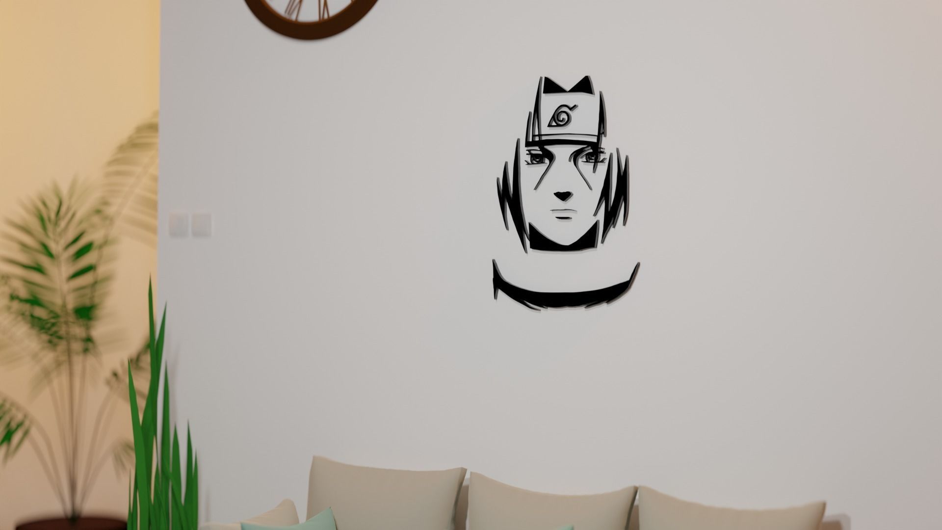 Wall Decor Itachi Uchiha 3D model 3D printable | CGTrader