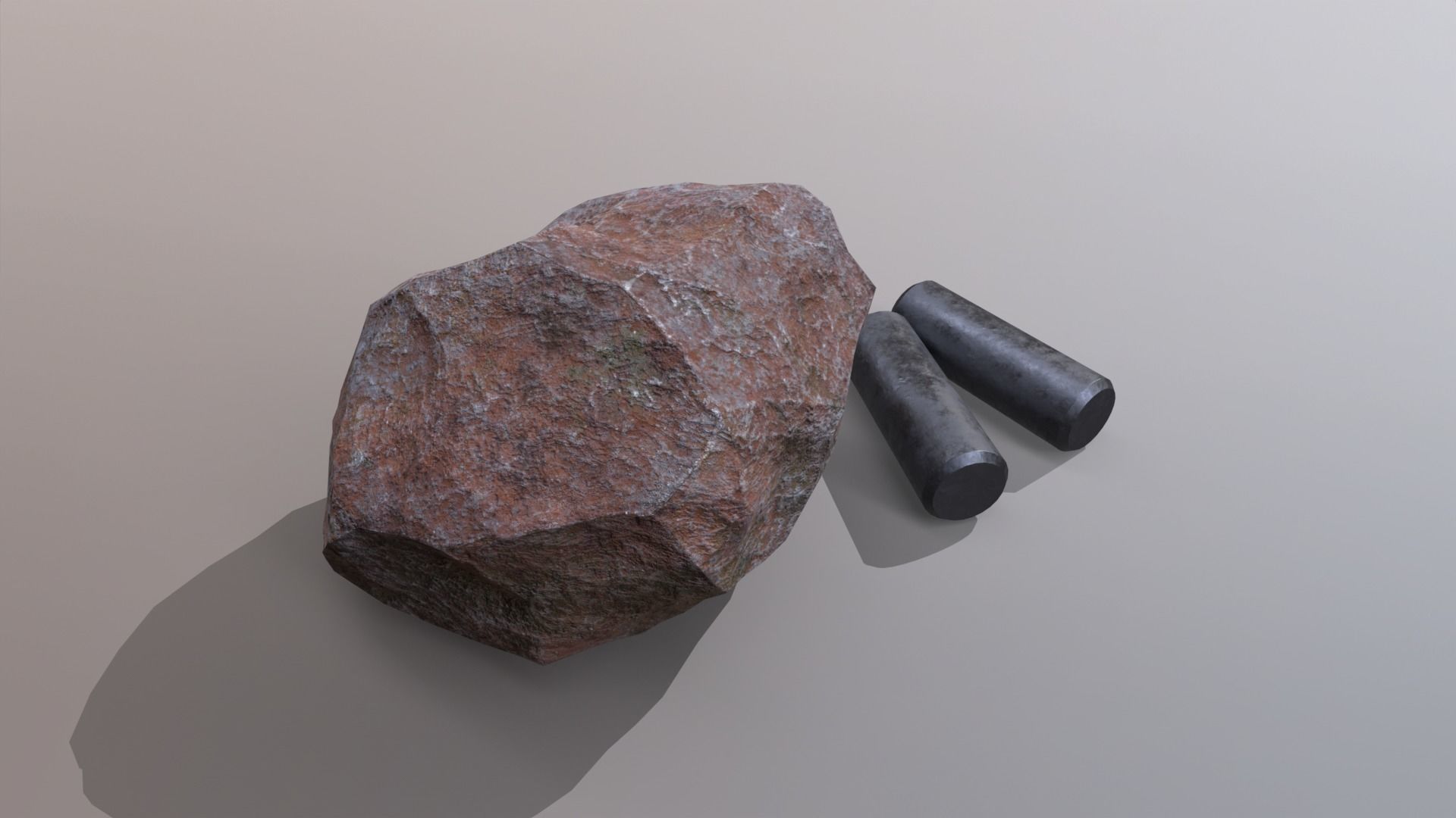 3D model Iron ore and refined iron resource deposit VR / AR / low-poly ...