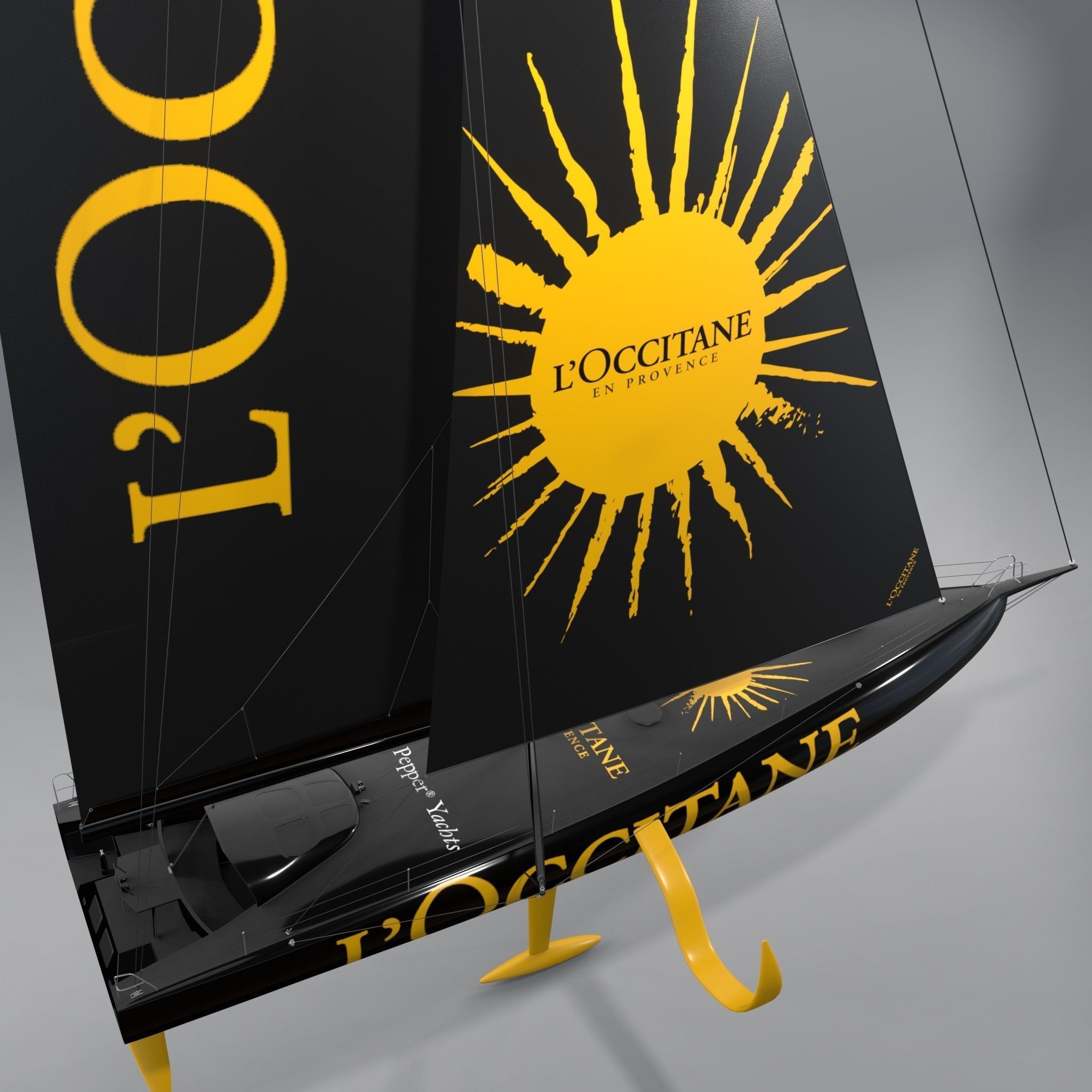IMOCA 60 Ocean Race LOccitane Sailing 3D model | CGTrader