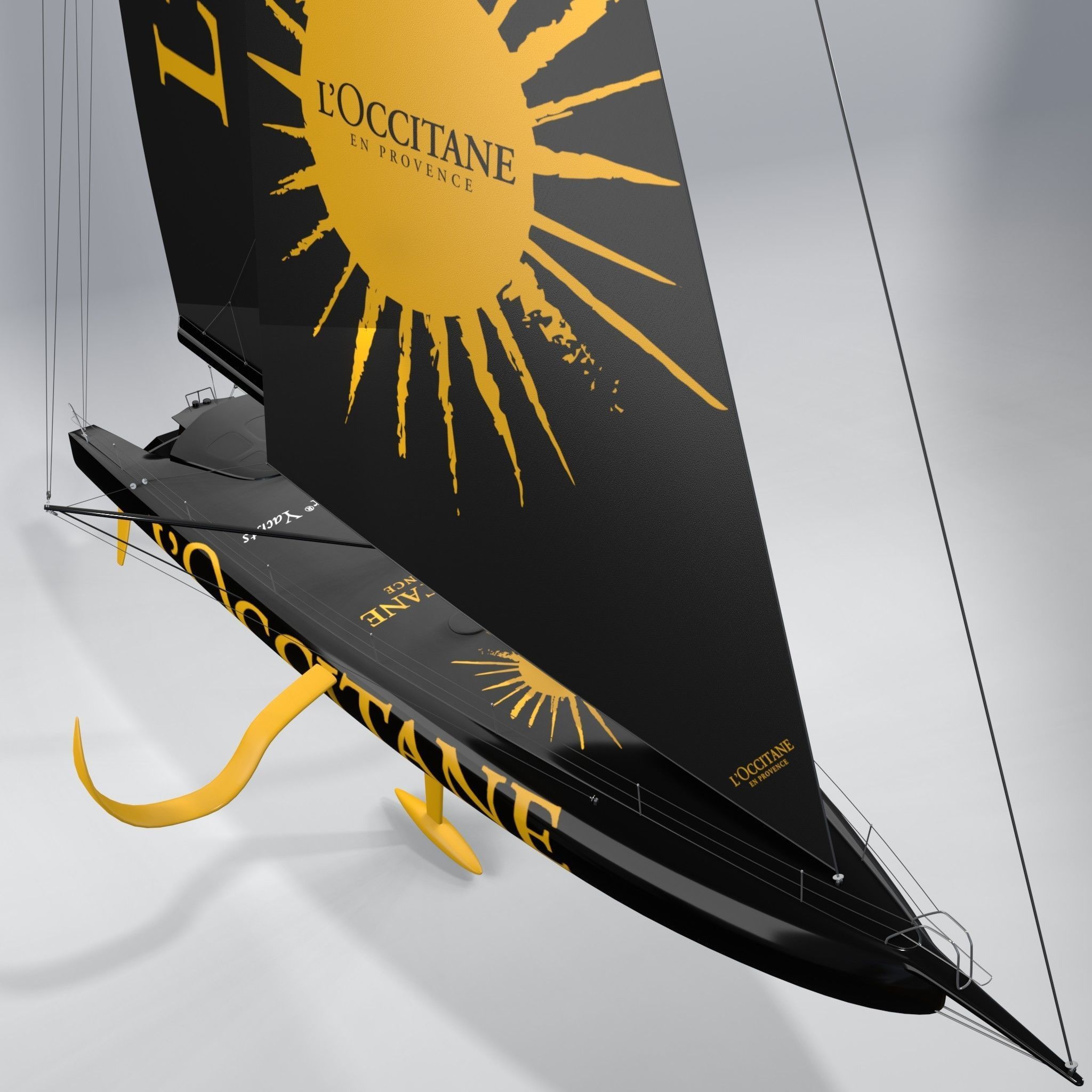 IMOCA 60 Ocean Race LOccitane Sailing 3D model | CGTrader