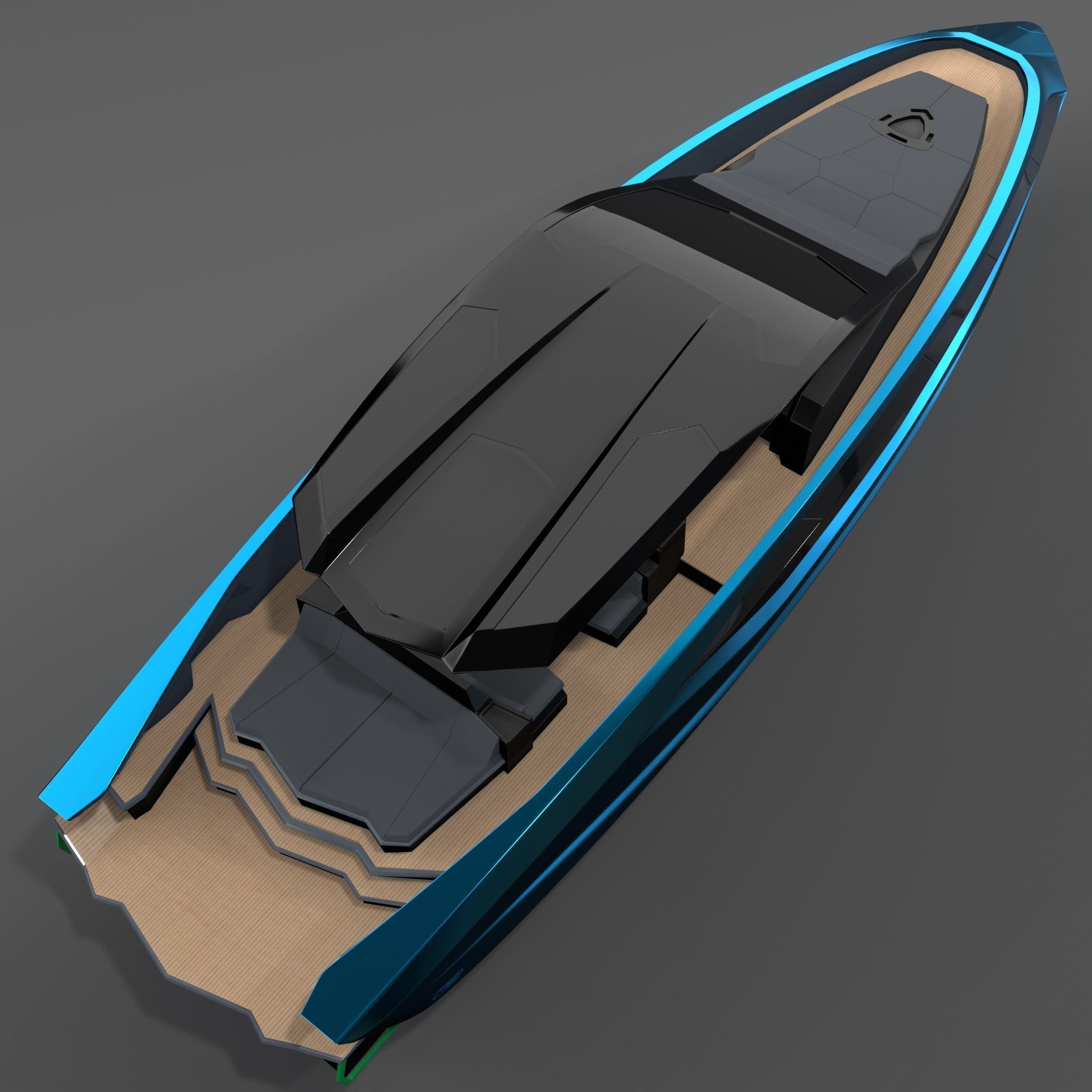 Tecnomar 63 motor yacht speedboat 3D model | CGTrader