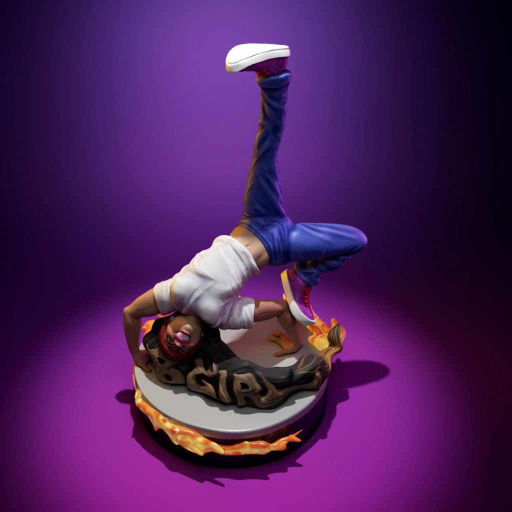 B-Girl - Freeze Style 3D model 3D printable | CGTrader