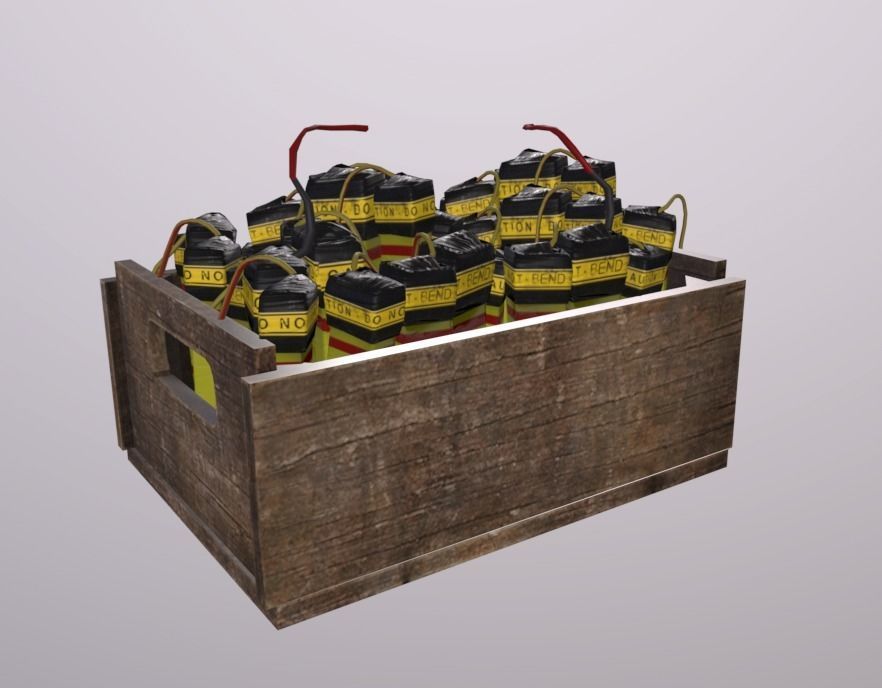 3D model Explosive Pyrotchenic Box VR / AR / low-poly | CGTrader