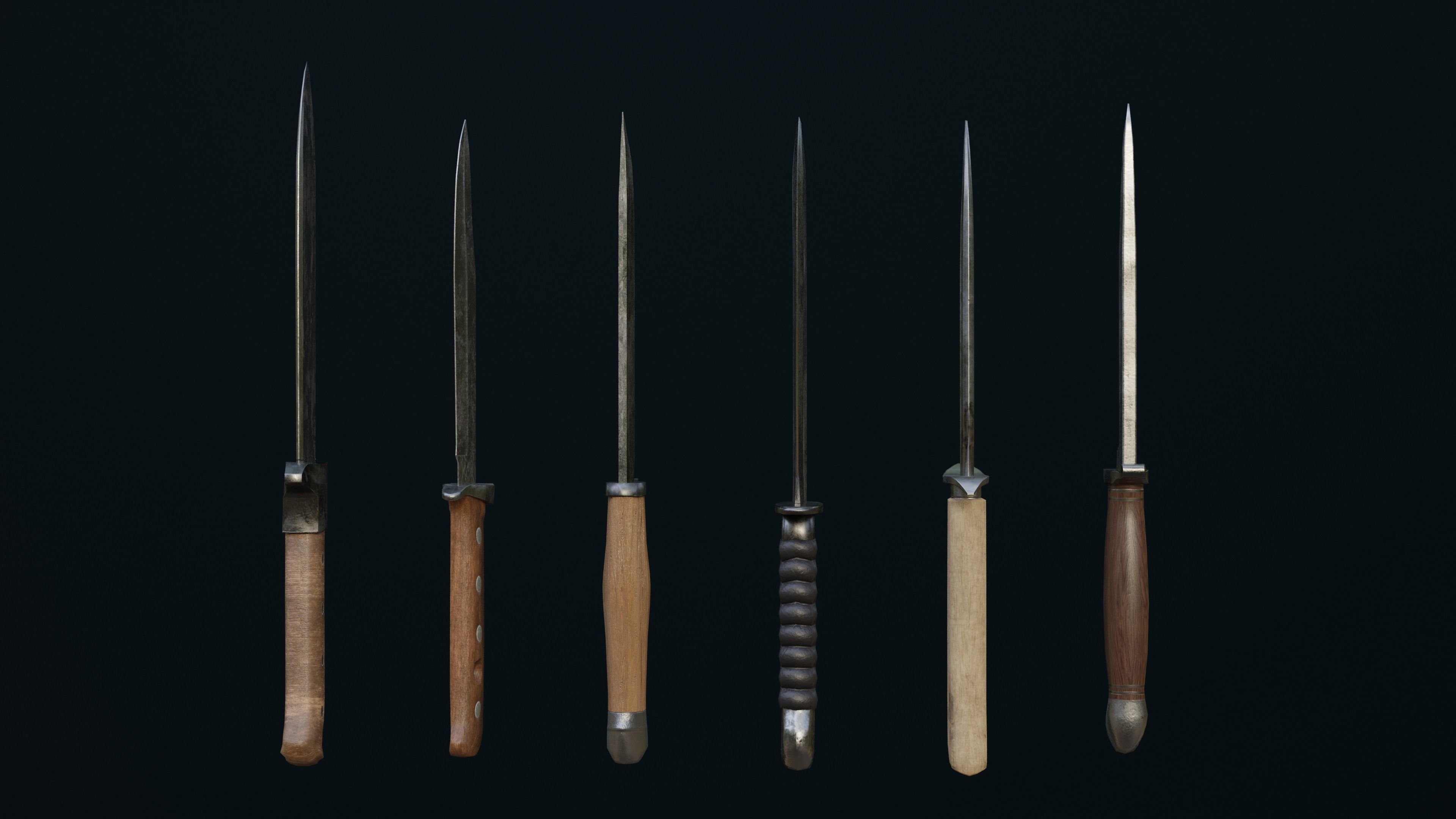 3D model knifes collection VR / AR / low-poly | CGTrader