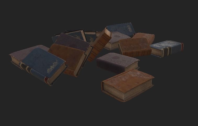 3D model Book Pile VR / AR / low-poly | CGTrader