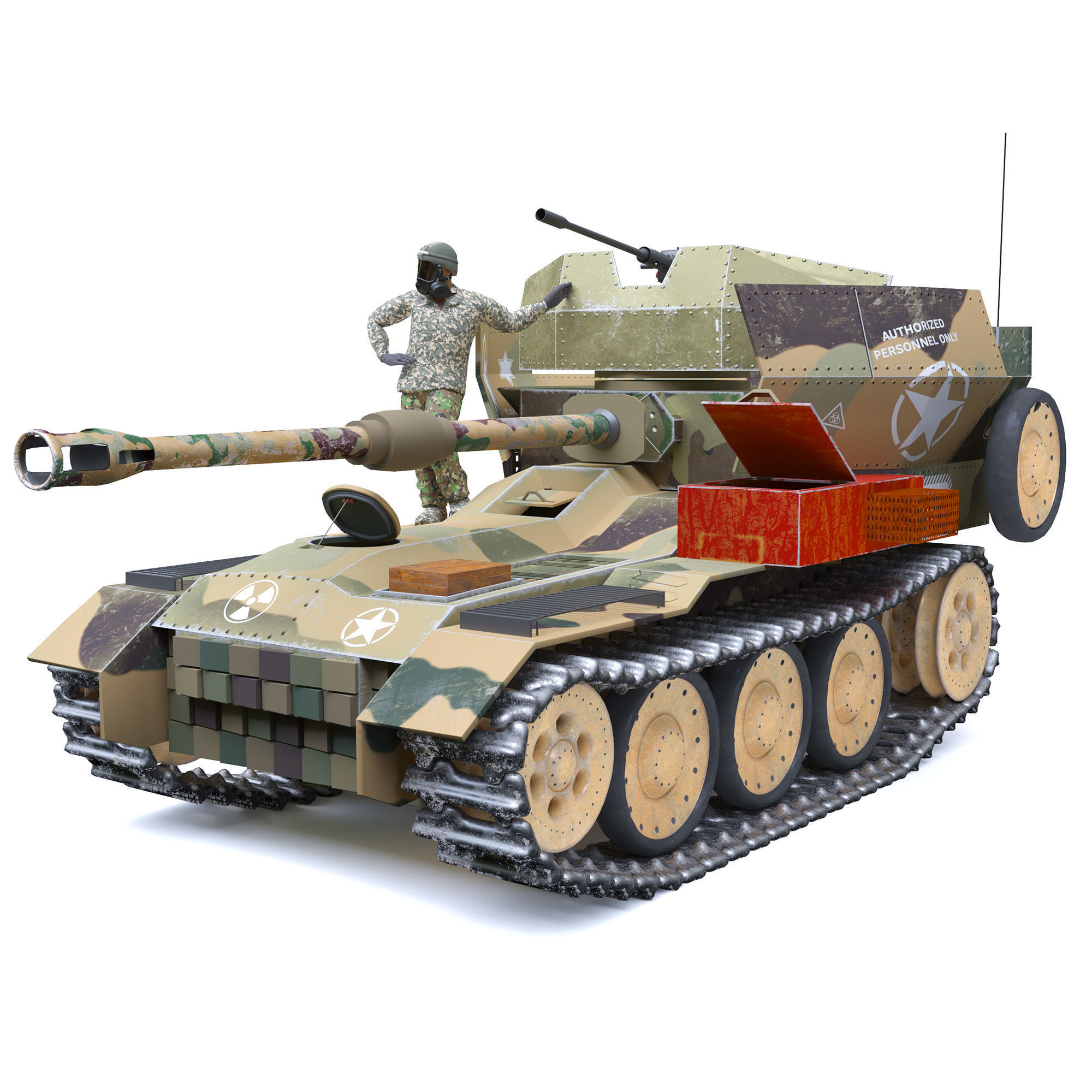 3D model war tank VR / AR / low-poly | CGTrader