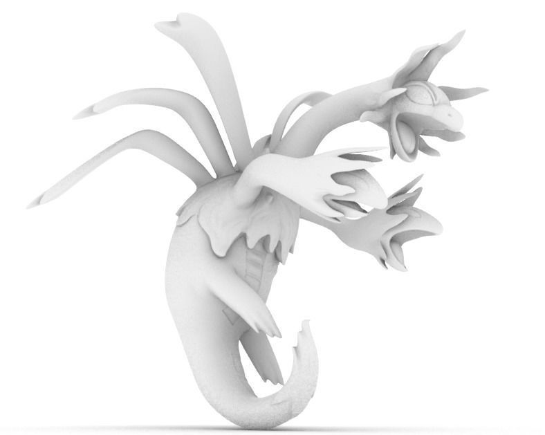 hydreigon by pokemon 3D model 3D printable | CGTrader