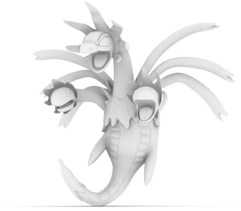 hydreigon by pokemon 3D model 3D printable | CGTrader