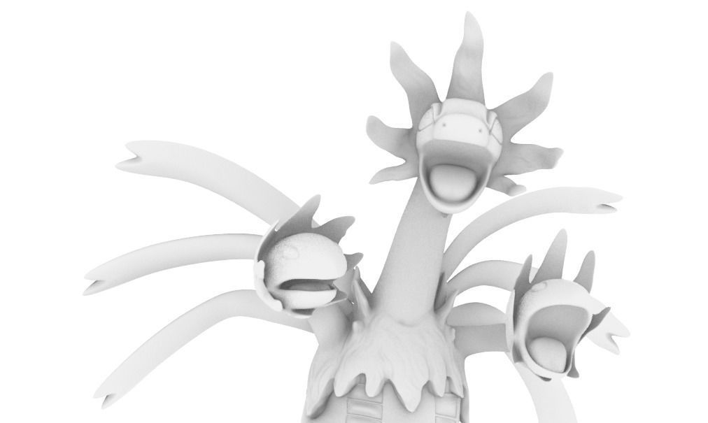 hydreigon by pokemon 3D model 3D printable | CGTrader