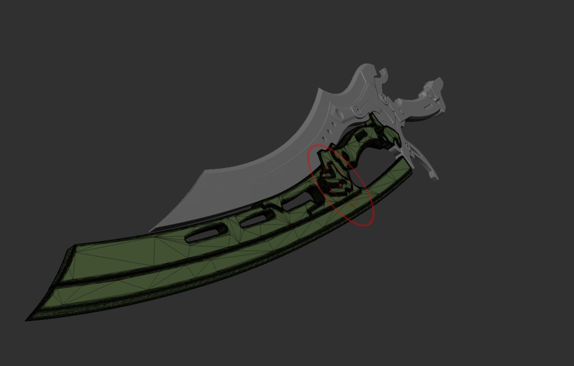 steampunk double folding sword 3D print model 3D model 3D printable ...