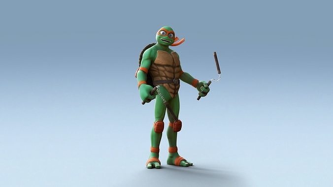 3D model Michelangelo Ninja Turtle VR / AR / low-poly | CGTrader