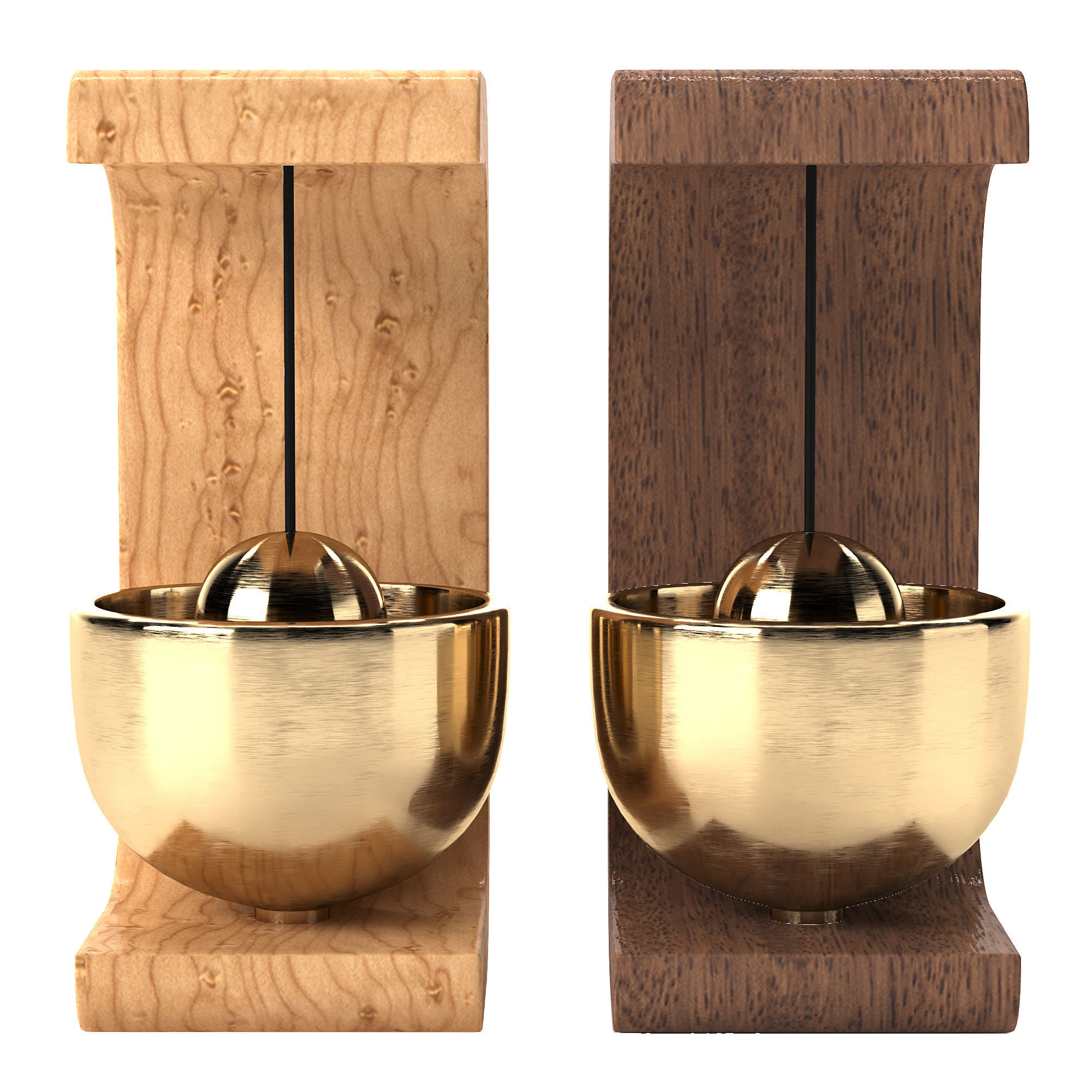 Forest Song Creative Wooden Door Bell 3D model | CGTrader