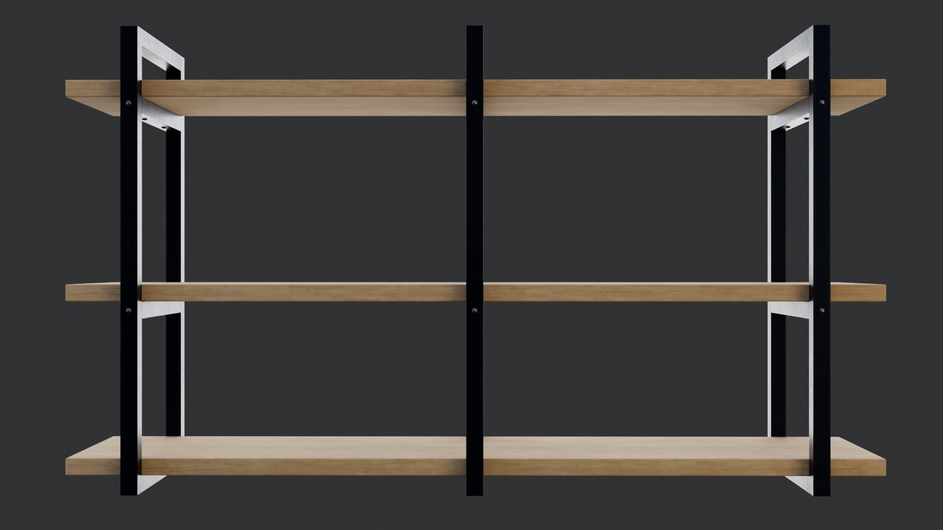 3D model 3 tier wall shelf VR / AR / low-poly | CGTrader