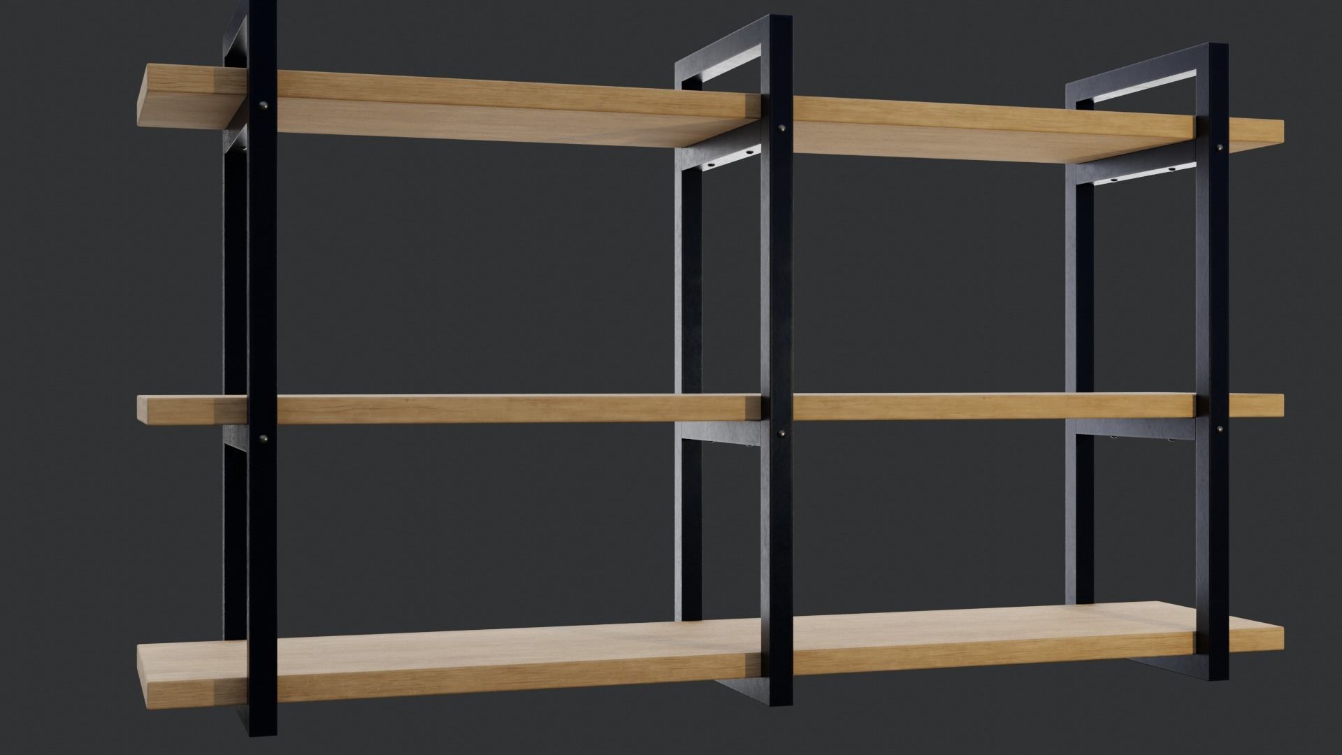 3D model 3 tier wall shelf VR / AR / low-poly | CGTrader