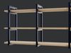 3D model 3 tier wall shelf VR / AR / low-poly | CGTrader
