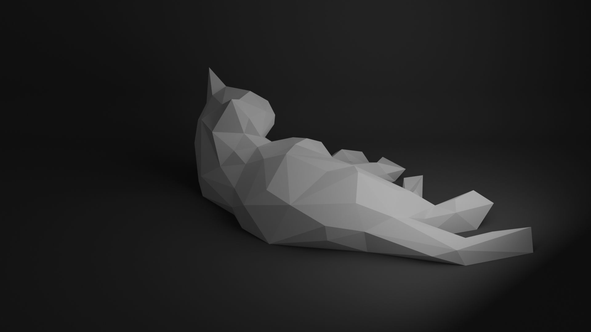 Cat Low Poly 3D model 3D printable | CGTrader