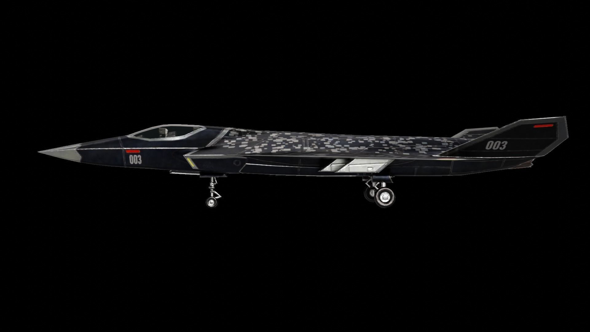 3D model FCAS -French Concept fighter jet VR / AR / low-poly | CGTrader