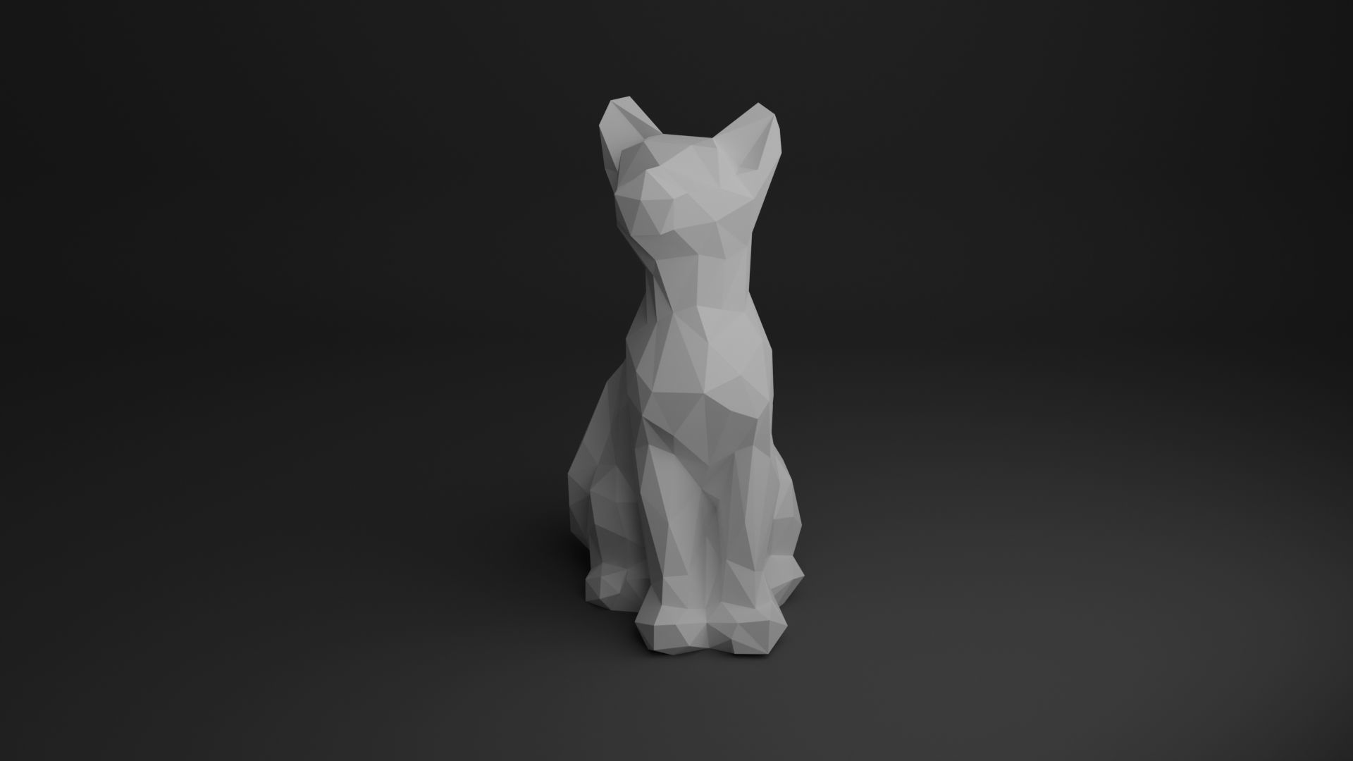 Cat Low Poly 3D model 3D printable | CGTrader