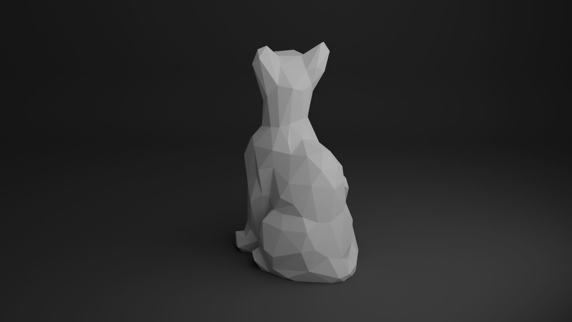 Cat Low Poly 3D model 3D printable | CGTrader