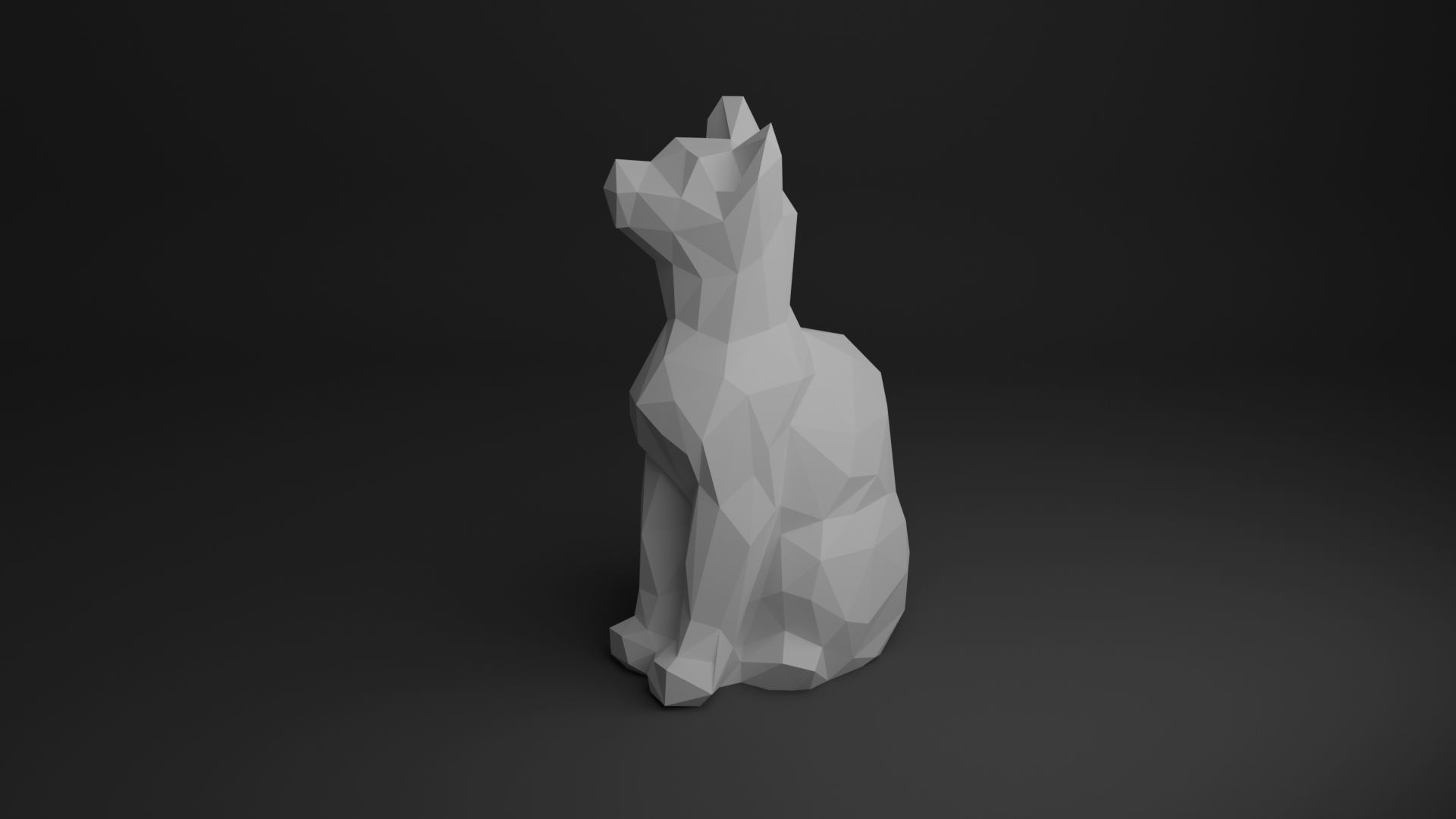 Cat Low Poly 3D model 3D printable | CGTrader