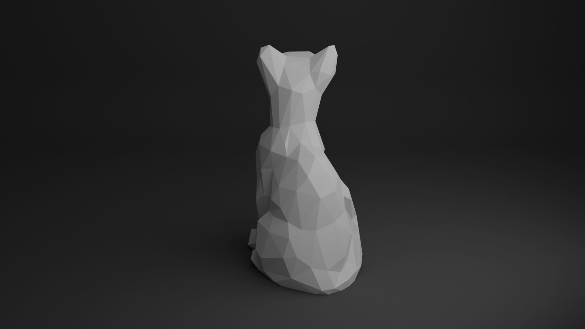 Cat Low Poly 3D model 3D printable | CGTrader