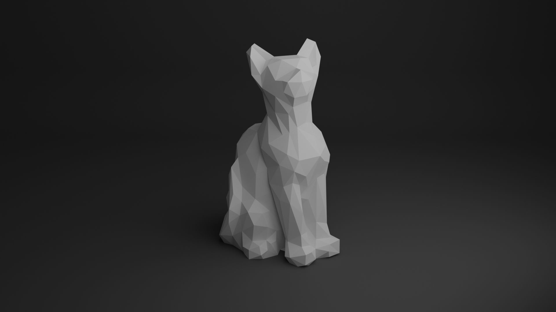 Cat Low Poly 3D model 3D printable | CGTrader