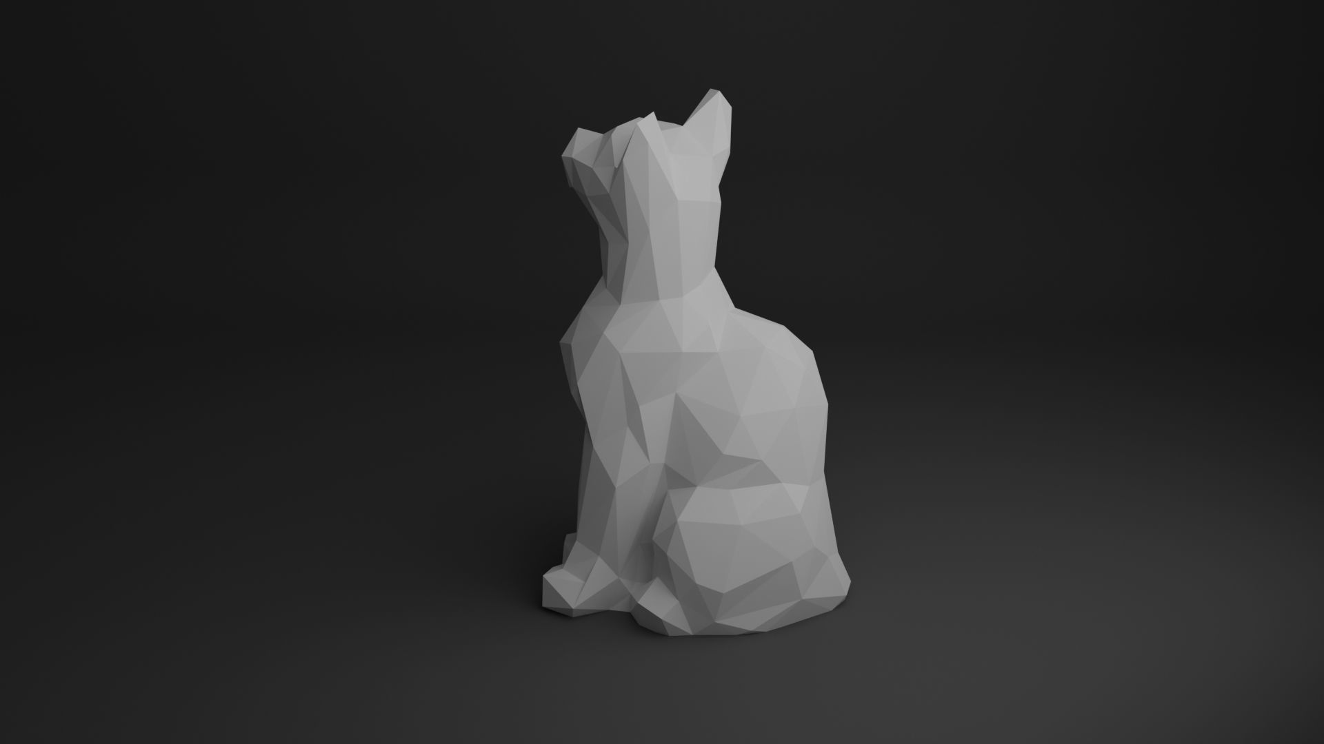 Cat Low Poly 3D model 3D printable | CGTrader