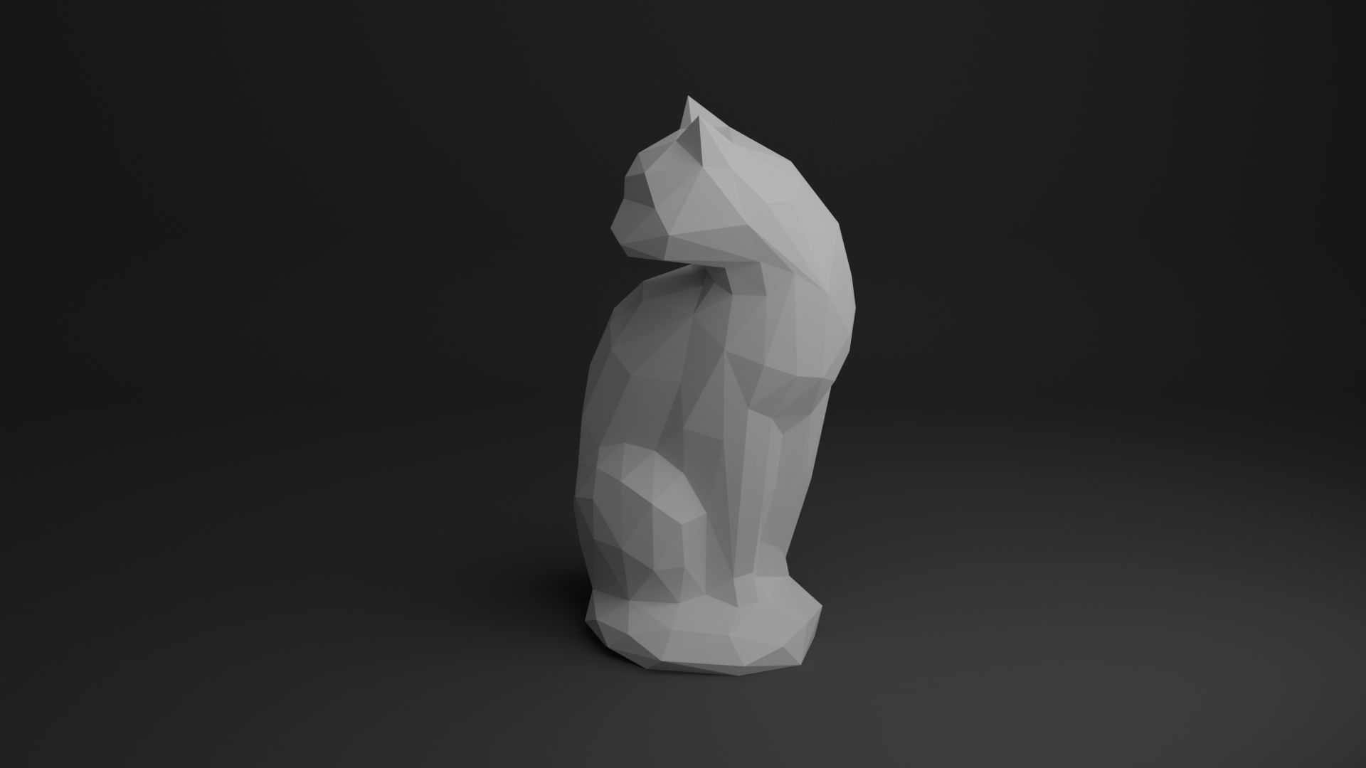 Cat Low Poly 3D model 3D printable | CGTrader