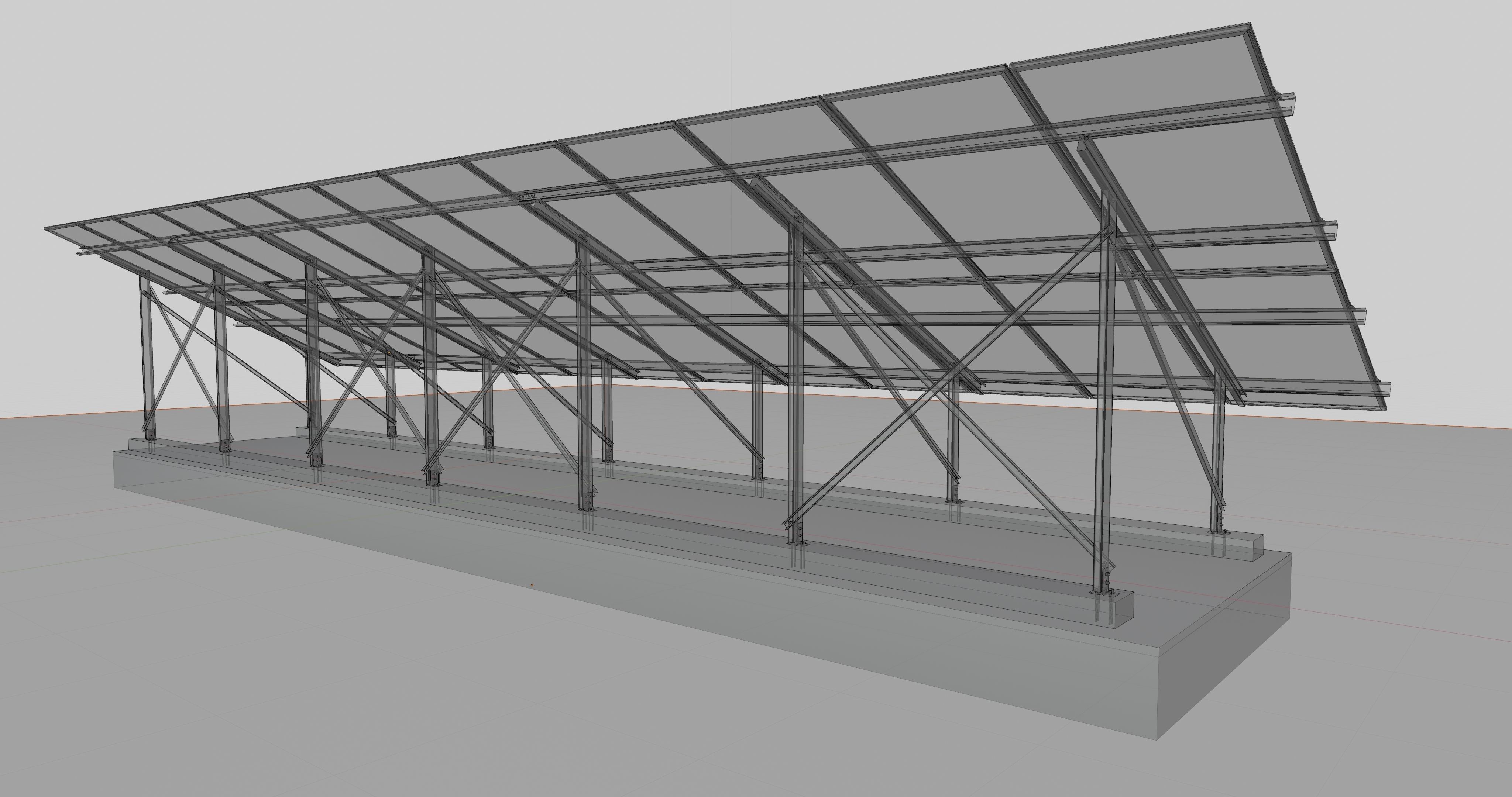 Solar Panel Steel Construction Type 8 3D model | CGTrader
