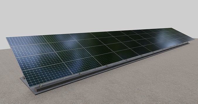 Solar Panel Steel Construction Type 16 3D model | CGTrader