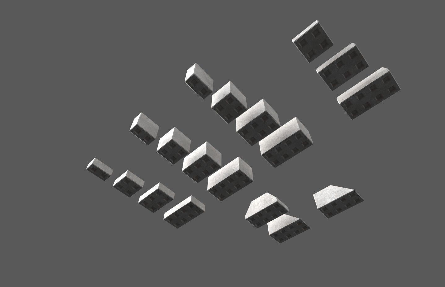 3D model Modular concrete building blocks VR / AR / low-poly | CGTrader