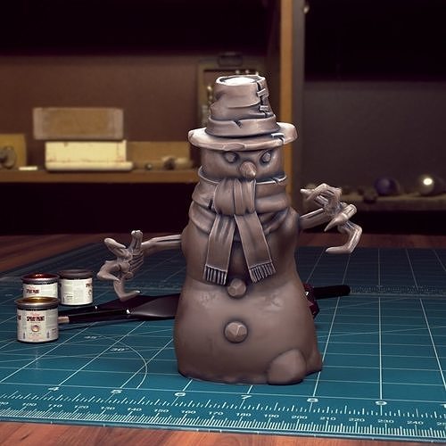 Snowman 02 - Pre-Supported 3D model 3D printable | CGTrader
