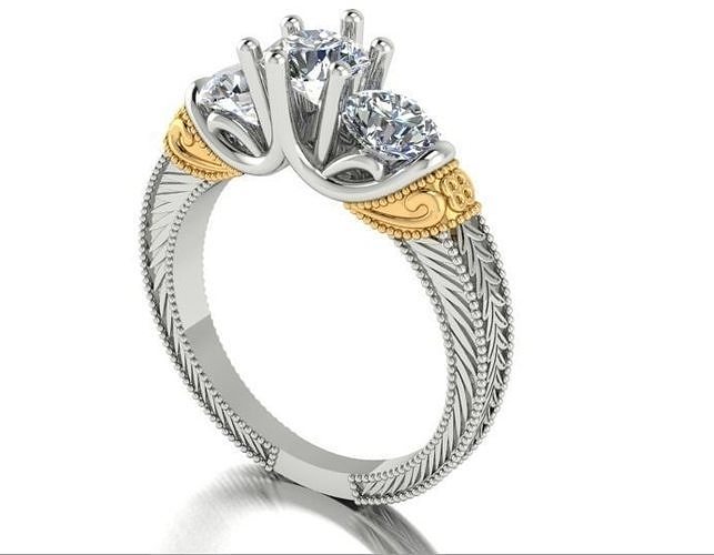 filigree ring 3D model | CGTrader