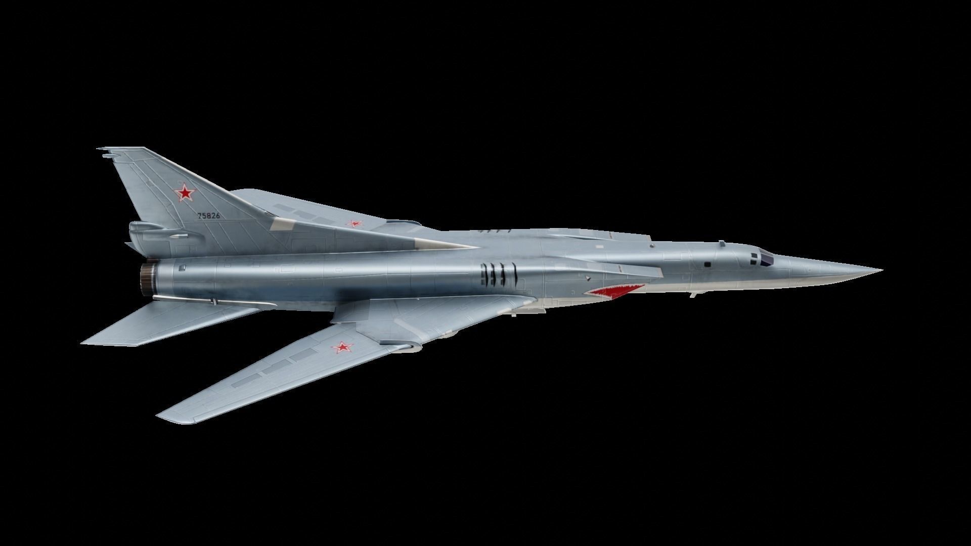 3D model Tupolev Tu-22M Russian Strategic bomber VR / AR / low-poly ...