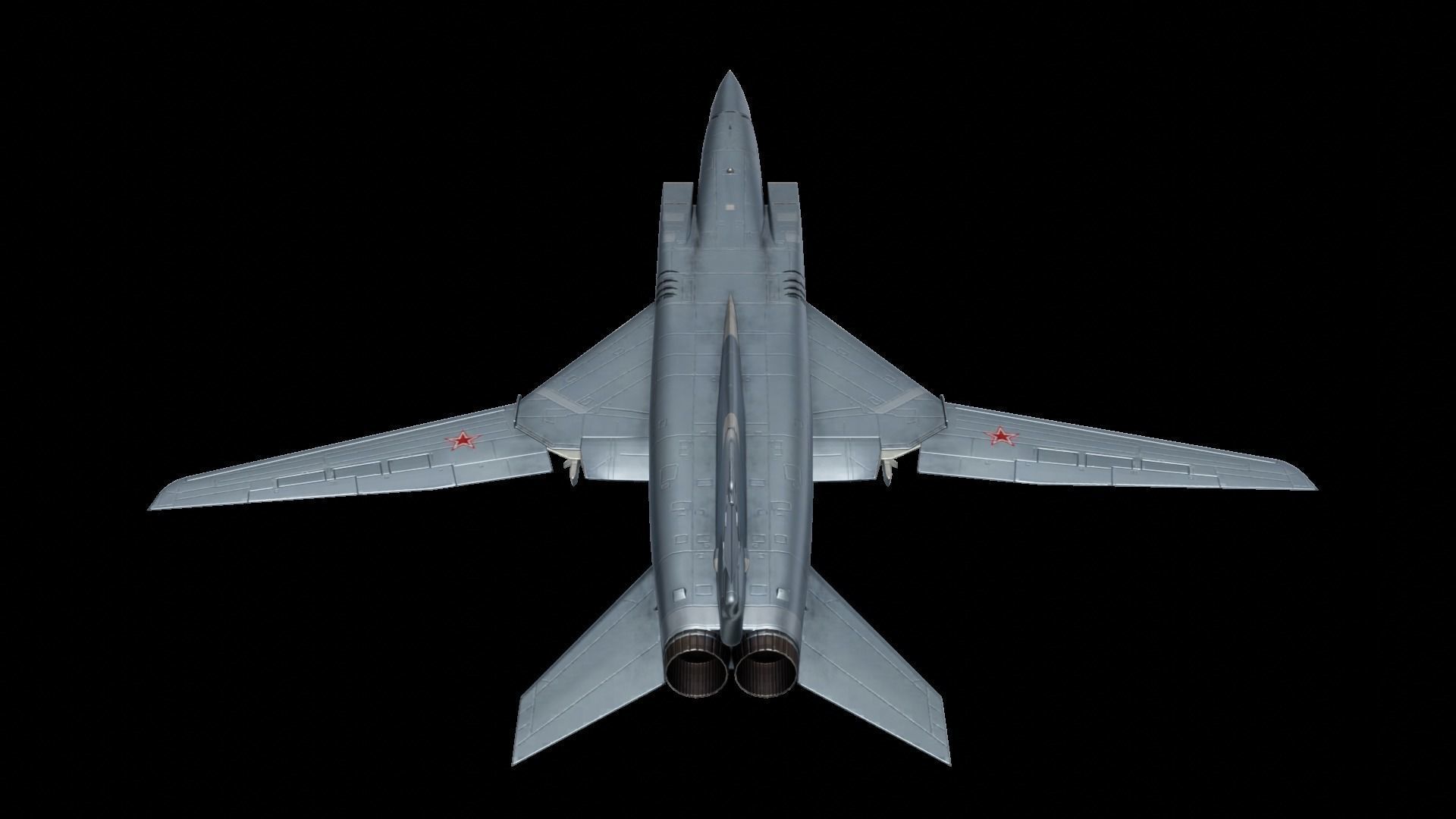 3D model Tupolev Tu-22M Russian Strategic bomber VR / AR / low-poly ...