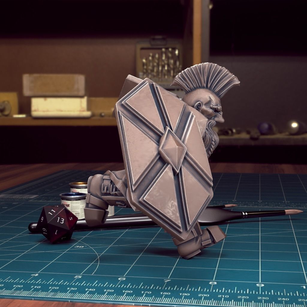 Dwarven Guard 08 - Pre-Supported 3D model 3D printable | CGTrader