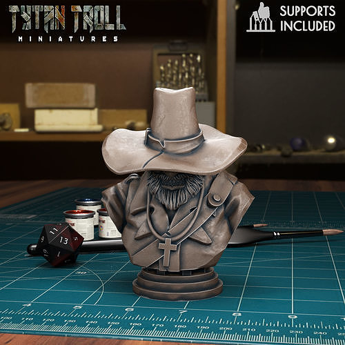 Curse of Strahd - Rictavio Bust - Pre-Supported 3D model 3D printable ...