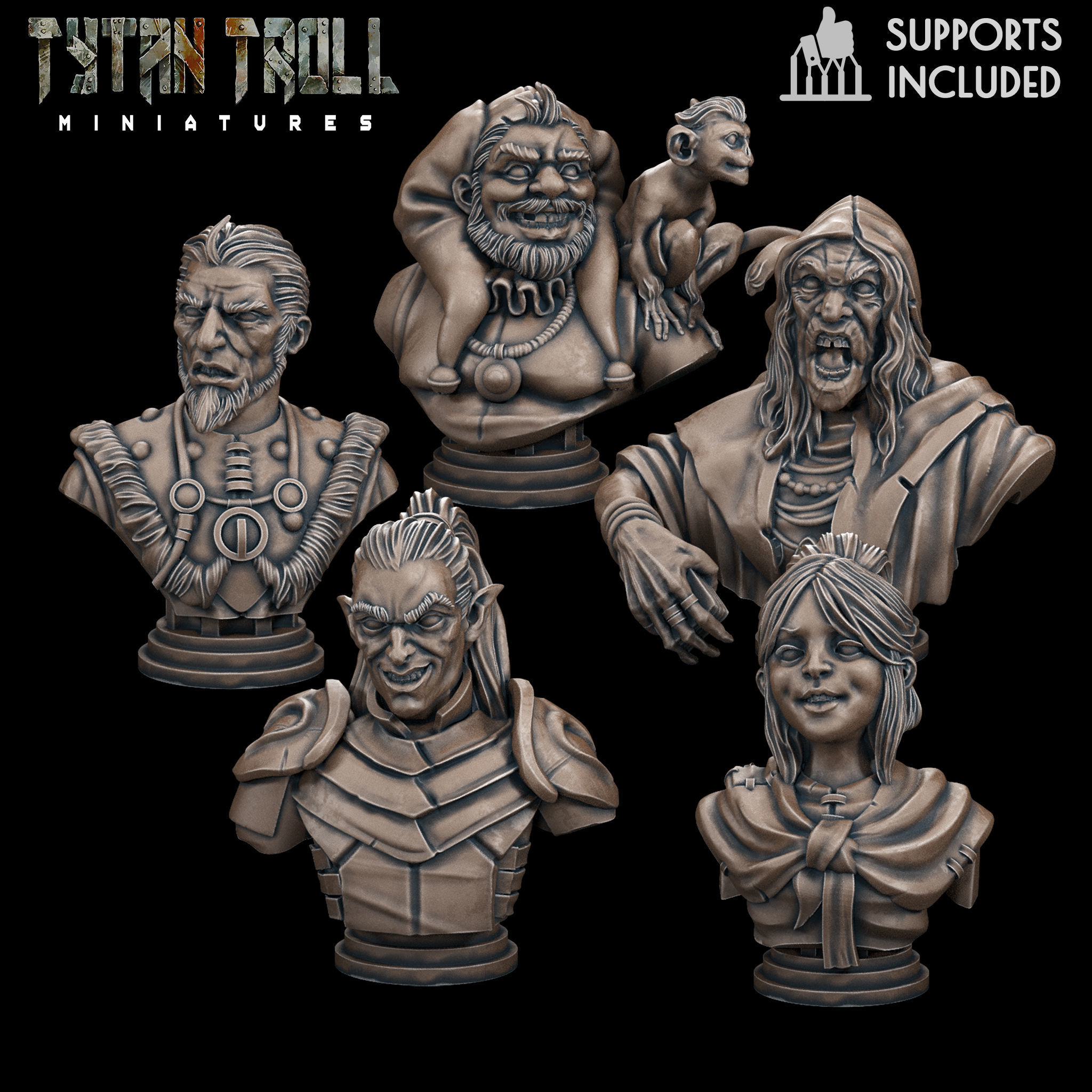 Curse of Strahd - Mini Bust Pack 01 - Pre-Supported 3D model 3D ...