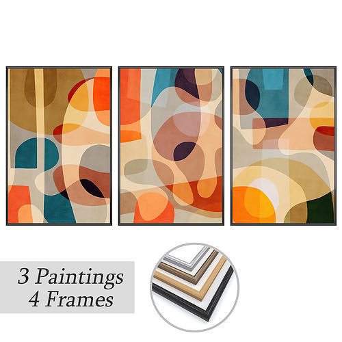Wall Art Set 4067 3D model | CGTrader