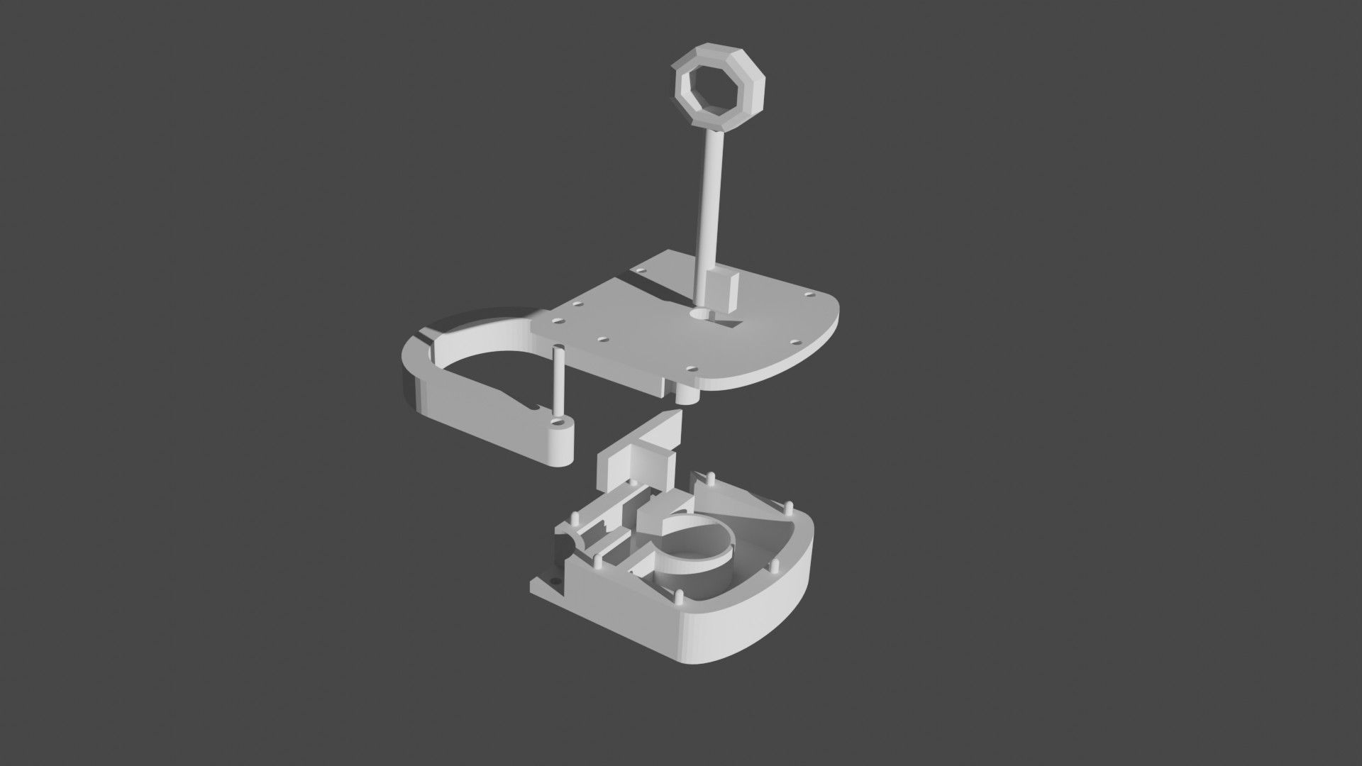Padlock with key 3D model 3D printable | CGTrader