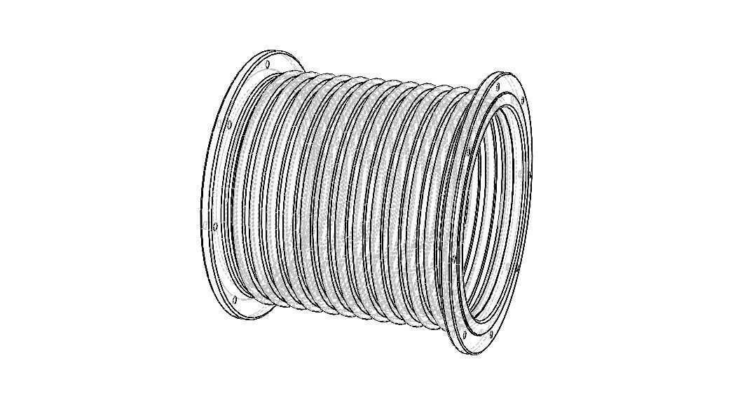 Steel Pipe Expansion Joint 3D model rigged | CGTrader