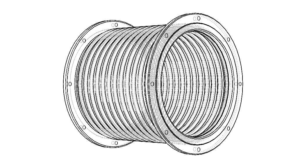 Steel Pipe Expansion Joint 3D model rigged | CGTrader