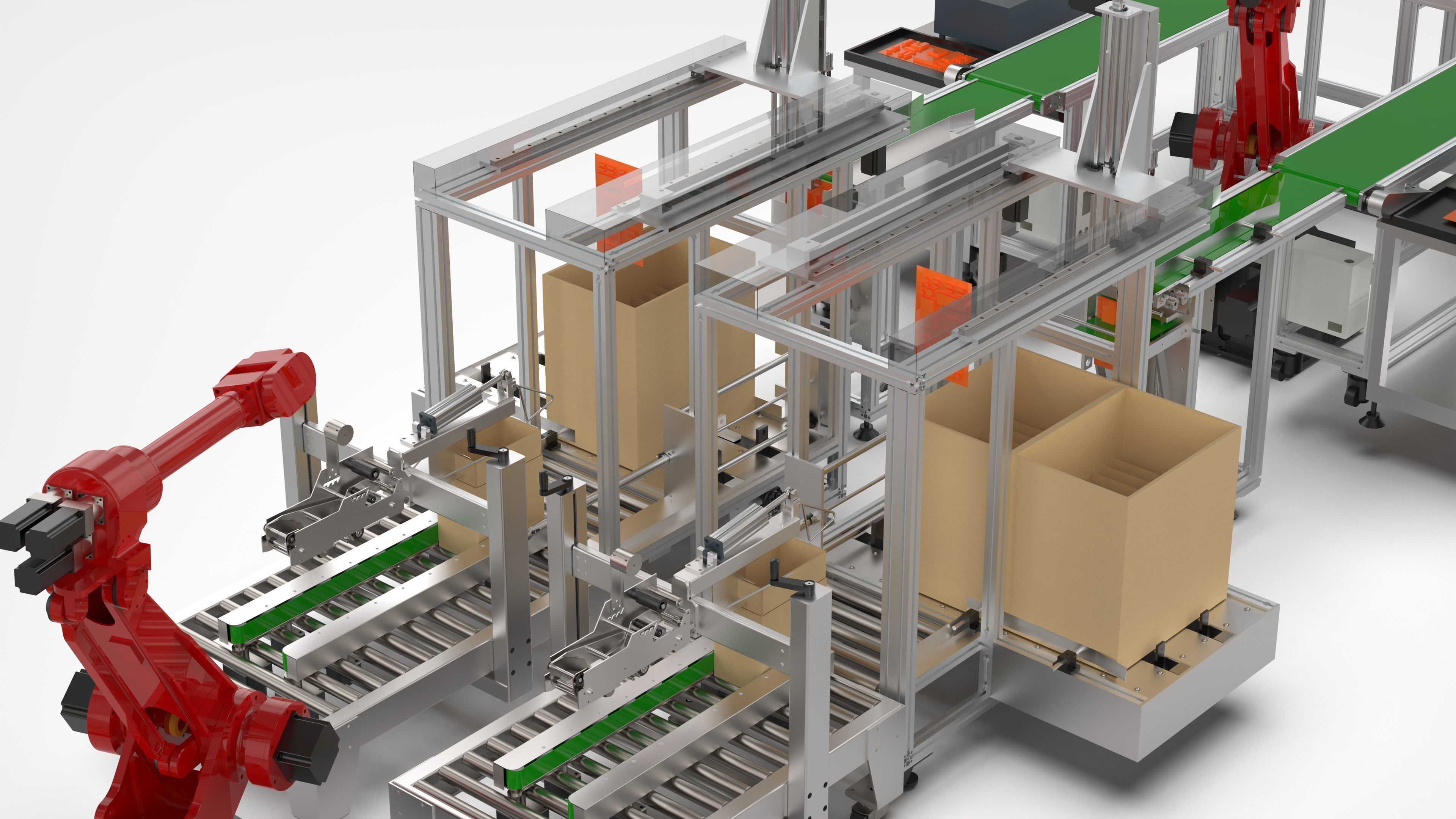 Automatic Packaging Sorting and Stacking Line 3D model | CGTrader