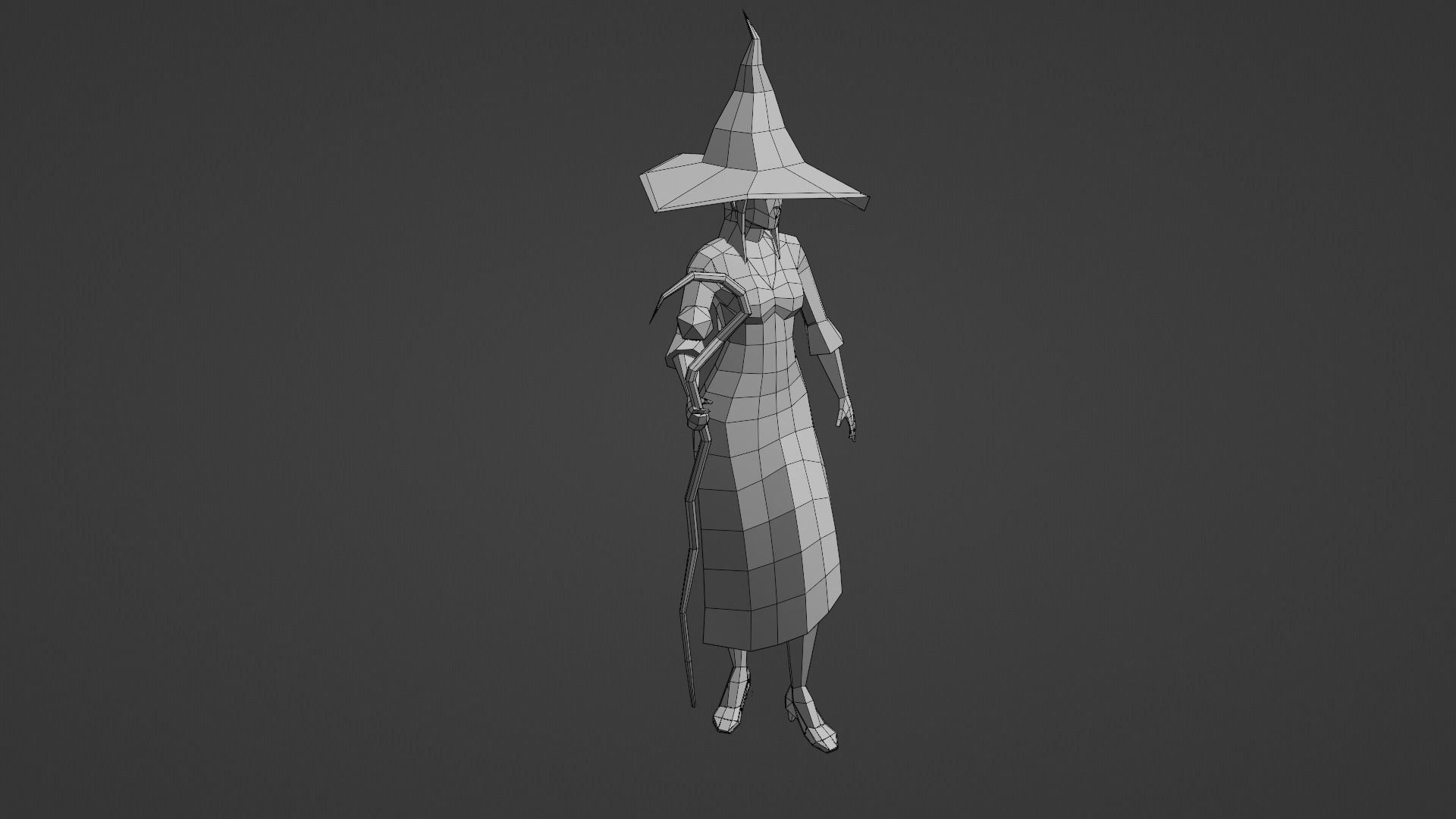 3D model Witch Sorcerer Enchantress Gameready Rigged VR / AR / low-poly ...