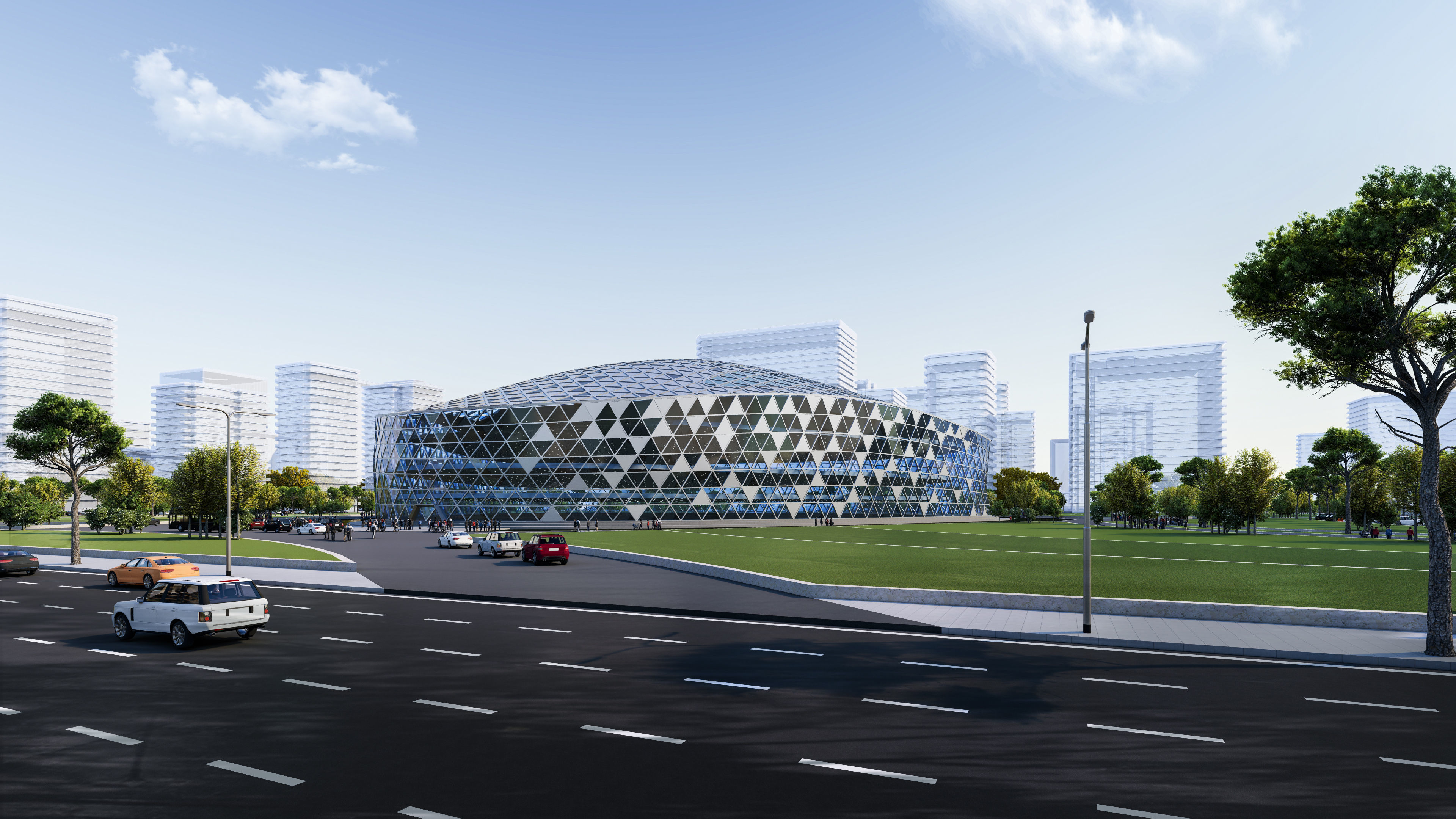 Administrative center building - Office building 3D model | CGTrader