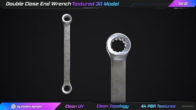 3D model Double Closed End Wrench VR / AR / low-poly | CGTrader