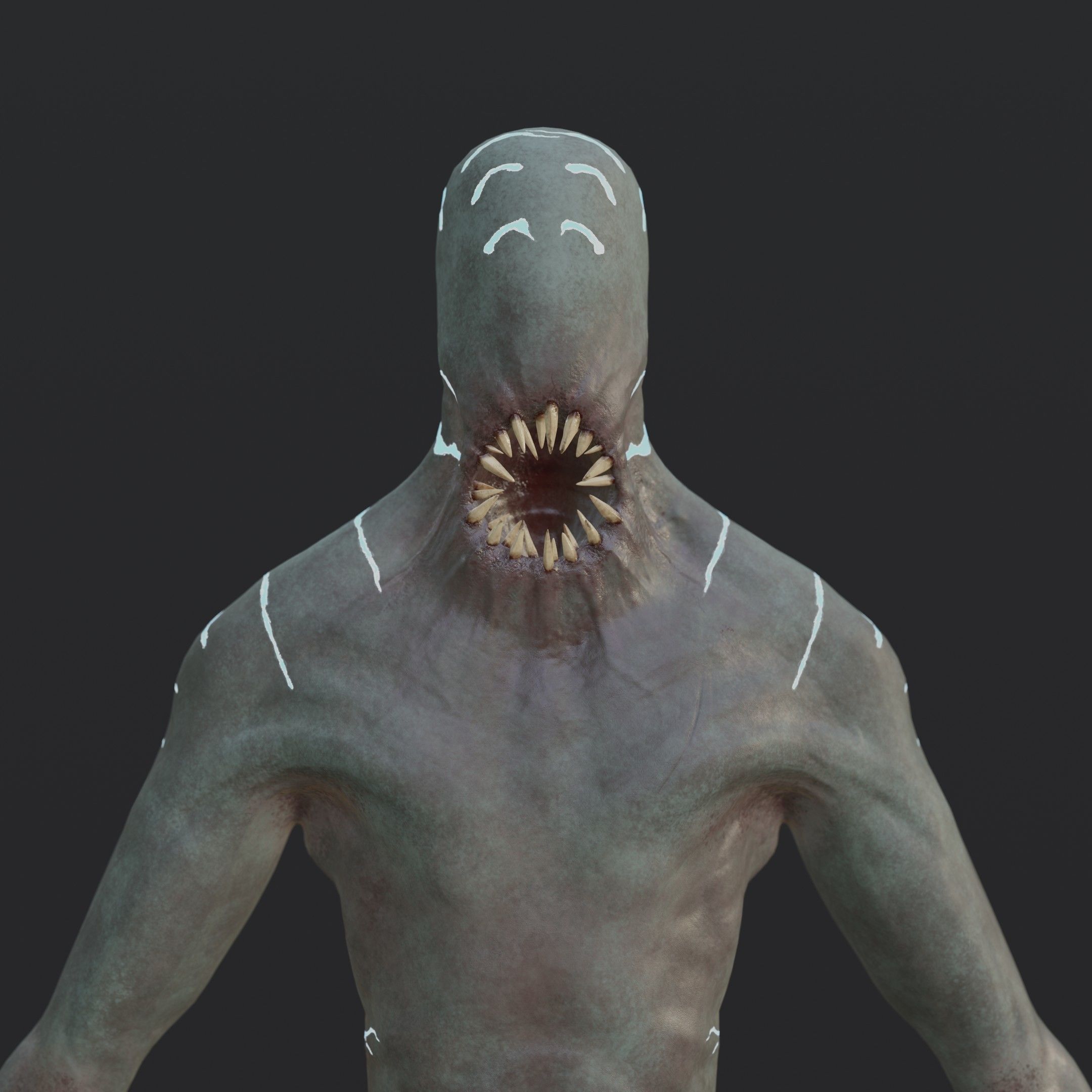 3D model Humanoid horror creature VR / AR / low-poly | CGTrader